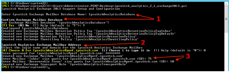 Script de instalación y configuración de Ipswitch Analytics para MS Exchange 2013