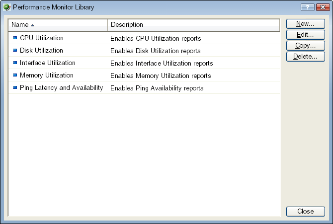 Adding monitors to the Performance Monitor Library